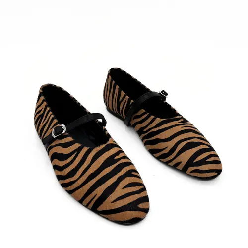 AMIE RAFA Lori Zebra Mary Jane Flats