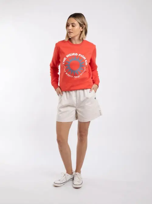 WEIRD FISH Jardin Elasticated Twill Shorts - Natural