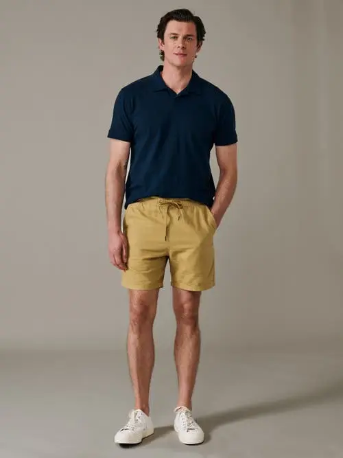 Aubin Whithorn Drawstring Short - Sand