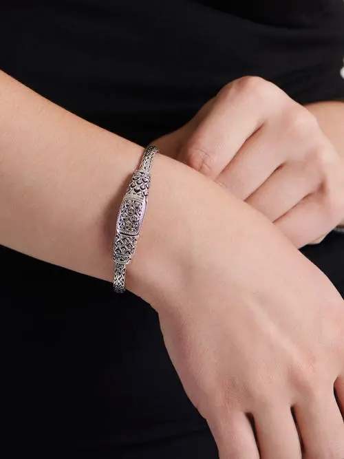 DEVATA Dragon Skin With Dragon Bone Chain Bracelet