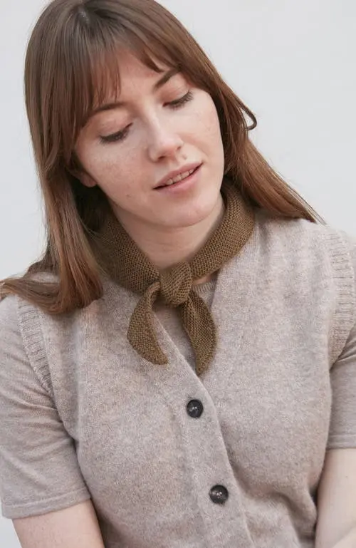 PAUL JAMES Cotton Garter Knit Mini Neckerchief