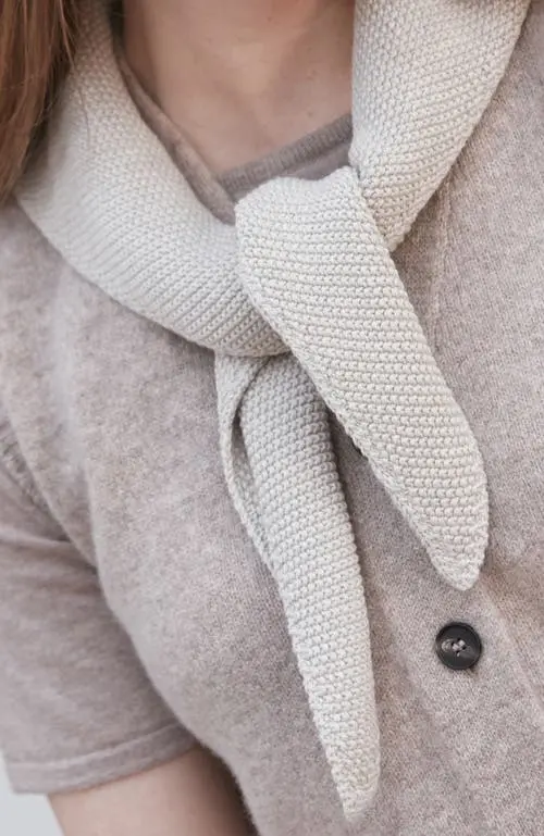 PAUL JAMES Cotton Textured Neckerchief - Oatmeal