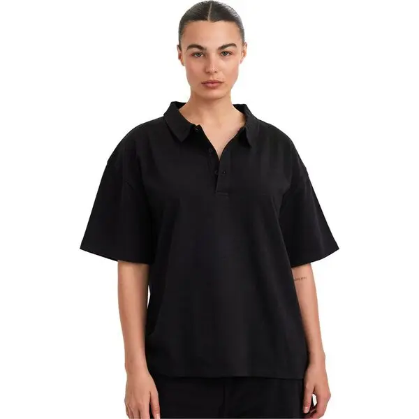 BEACH LIFE BY GOTTEX Summer Lounge Cotton Polo T Shirt - Black