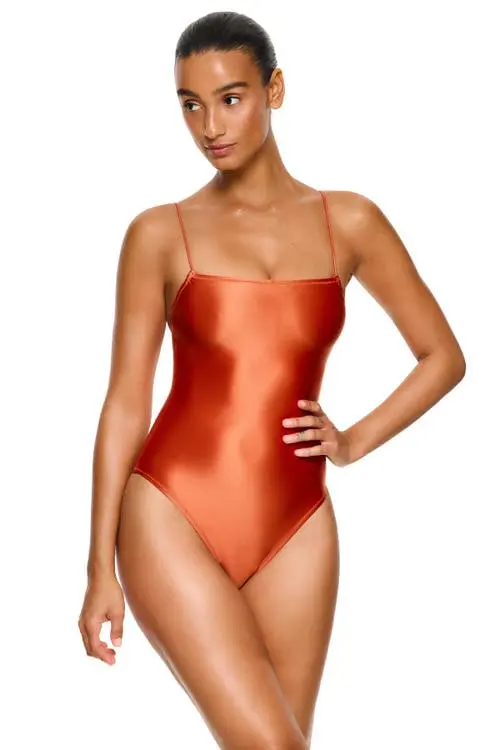 GOTTEX Satin Royale Open Back One Piece Swimsuit