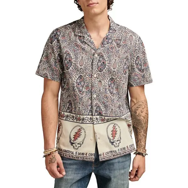 Lucky Brand Grateful Dead Floral Camp Shirt