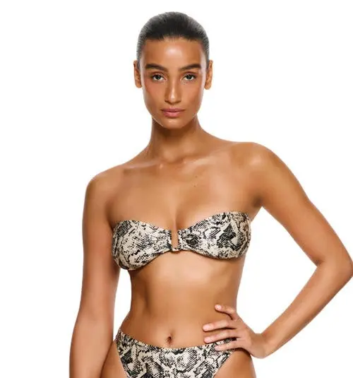 GOTTEX Silky Python Bandeau Bikini Top Swimsuit