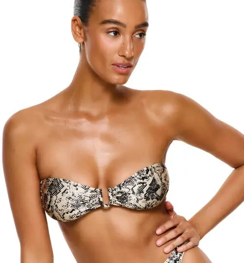 GOTTEX Silky Python Bandeau Bikini Top Swimsuit