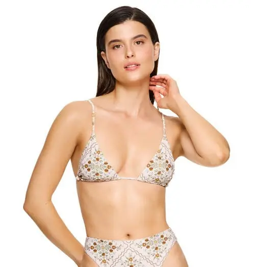 GOTTEX Love Notes Reversible Triangle Bikini Top Swimsuit