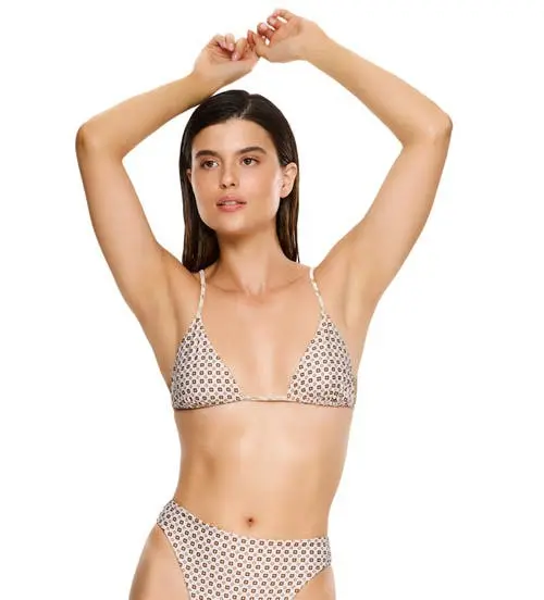 GOTTEX Love Notes Reversible Triangle Bikini Top Swimsuit