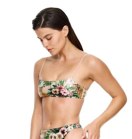 GOTTEX Jungle Treasure Scoop Neck Bikini Top Swimsuit