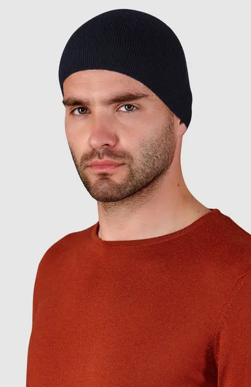 PAUL JAMES Neith Merino Wool Skull Cap - Navy