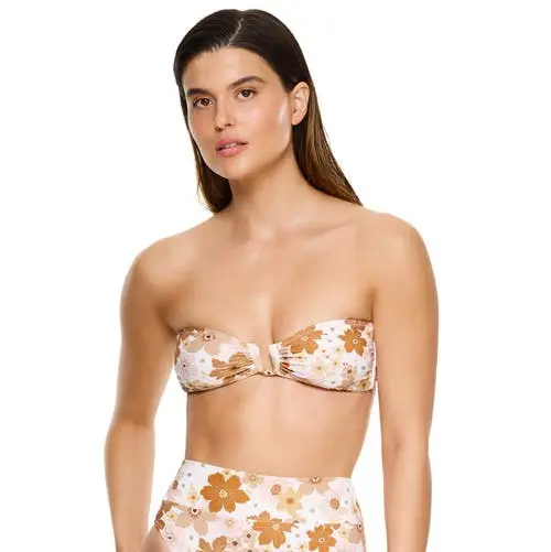 GOTTEX Nostalgic Bloom Bandeau Bikini Top Swimsuit