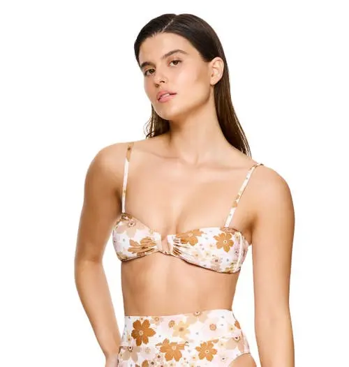 GOTTEX Nostalgic Bloom Bandeau Bikini Top Swimsuit