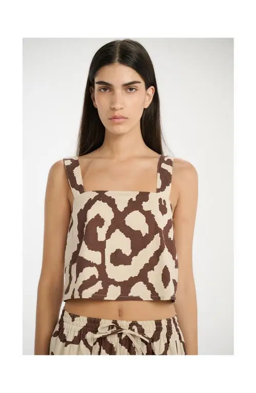 BEACH LIFE BY GOTTEX Resort Geo Drift Square Neck Crop Top Cover-up
