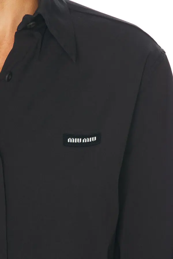 Miu Miu Popeline Stretch Washed Shirt