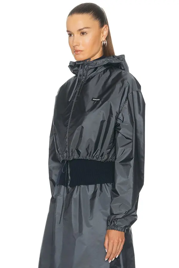 Miu Miu Piuma Carta Jacket In Grey