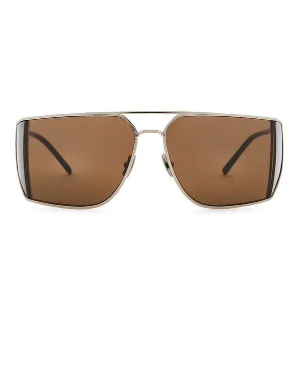 Saint Laurent Metal Rectangular Sunglasses