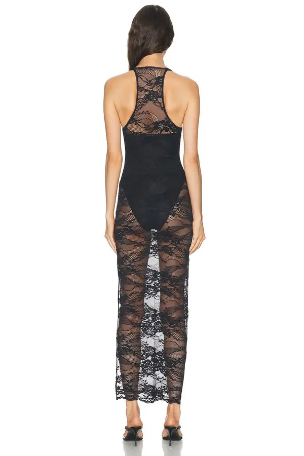 HAELO Lace Veiled Dress
