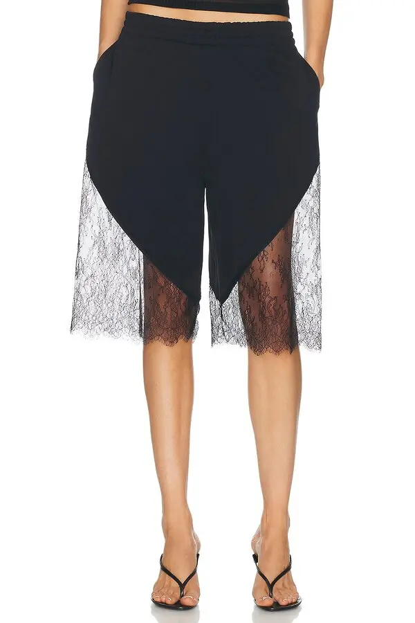 HAELO Lace Fade Track Short - Black