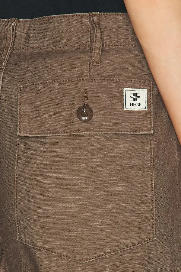 Eterne Banjo Slub Cotton Sateen Pant