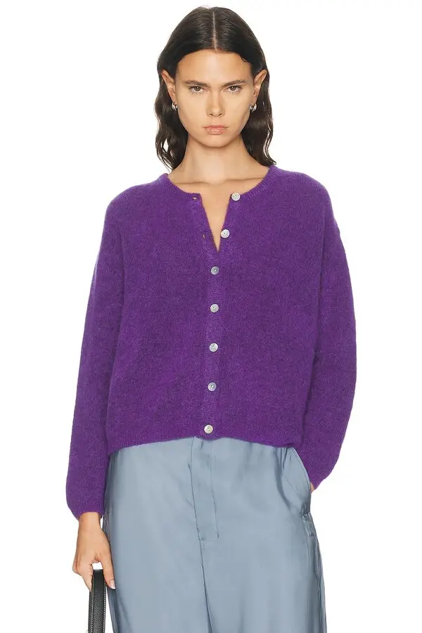 American Vintage Vitow Cardigan In Purple - Cosmos