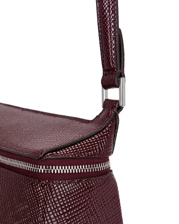TOTEME Clip Palmellato Patent Shoulder Bag - Cherry