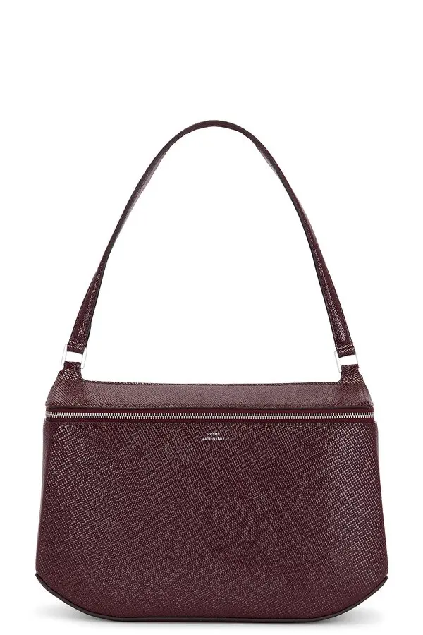 TOTEME Clip Palmellato Patent Shoulder Bag - Cherry