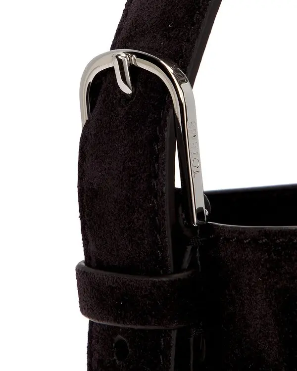 TOTEME Petite Belted Suede Tote Bag - Espresso