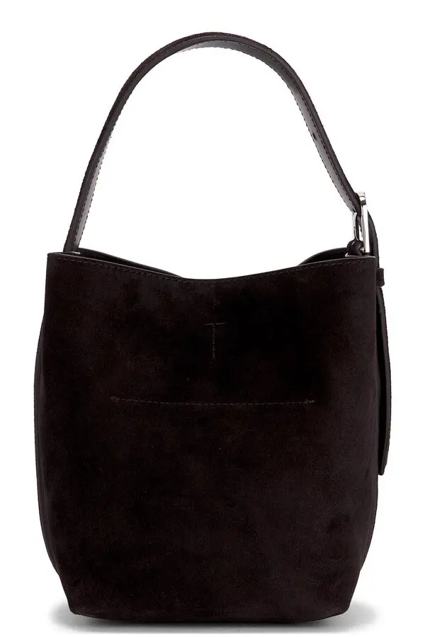 TOTEME Petite Belted Suede Tote Bag