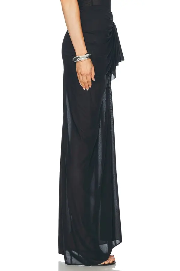 Alex Perry Drape Powermesh Skirt