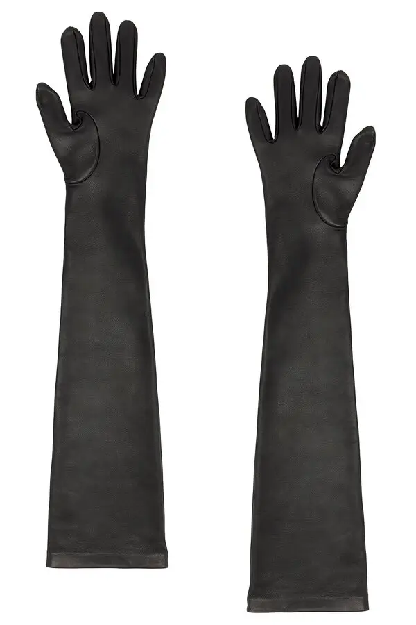 Khaite Remo Long Gloves - Black