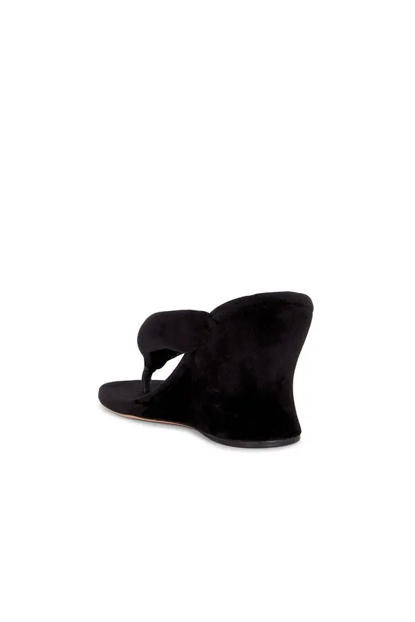 Balenciaga Gaeta Wedge Thong Sandal - Black
