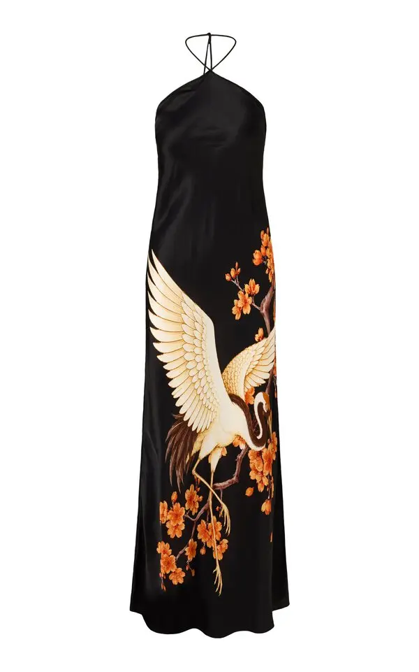 ROAME Tallulah Silk-blend Maxi Dress
