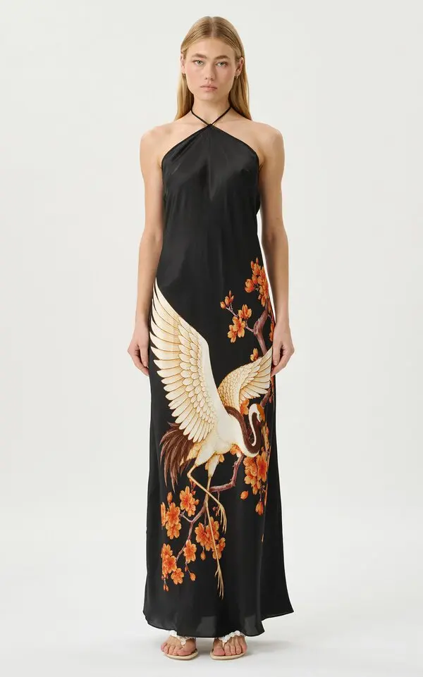 ROAME Tallulah Silk-blend Maxi Dress