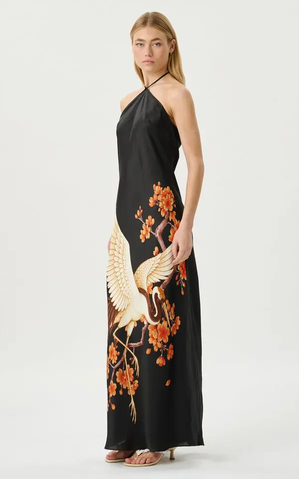 ROAME Tallulah Silk-blend Maxi Dress