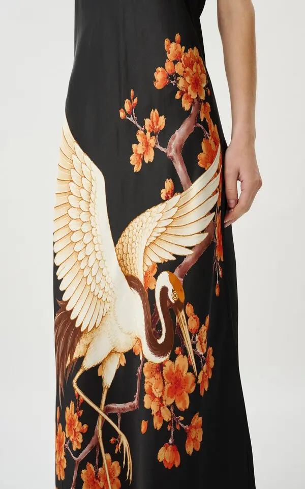 ROAME Tallulah Silk-blend Maxi Dress