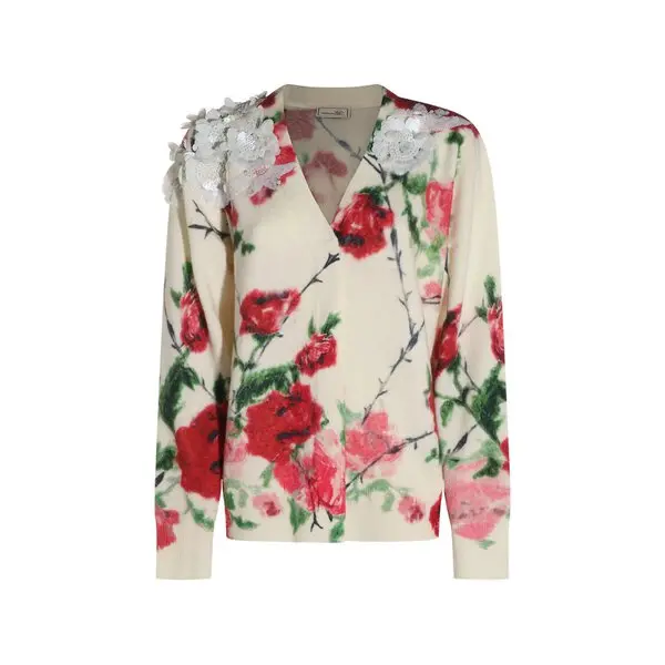 Blumarine Neutrals Knitwear Cardigans - Cream