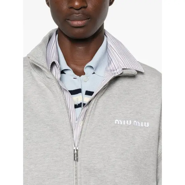 Miu Miu Grey Tops Sweatshirts - Gray