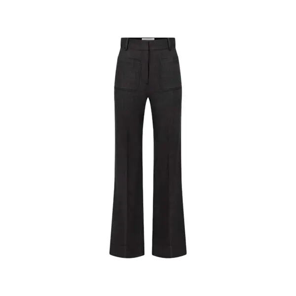 Victoria Beckham Grey Trousers High-waisted Trousers