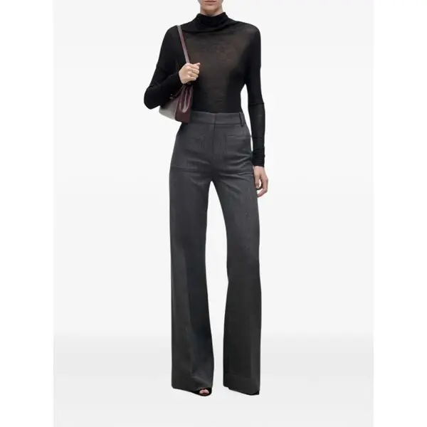 Victoria Beckham Grey Trousers High-waisted Trousers