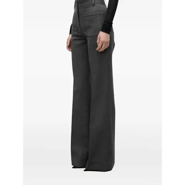 Victoria Beckham Grey Trousers High-waisted Trousers