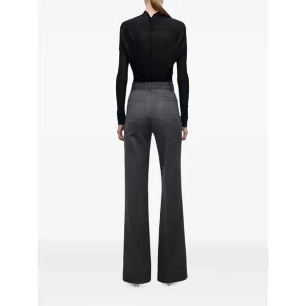 Victoria Beckham Grey Trousers High-waisted Trousers