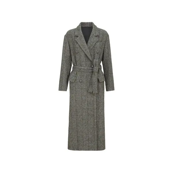 Brunello Cucinelli Grey Coats Double Breasted & Peacoats