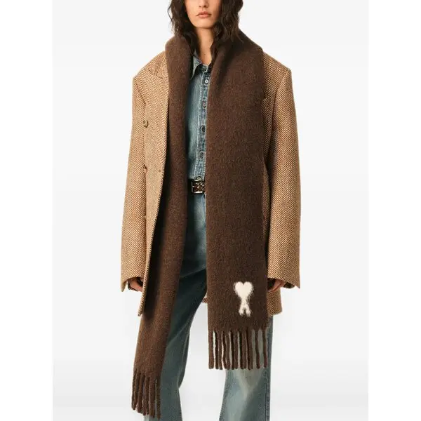 AMI Paris Scarves - Brown
