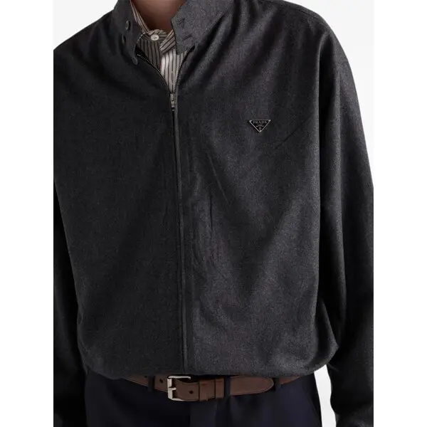 Prada Grey Jackets Shirt Jackets