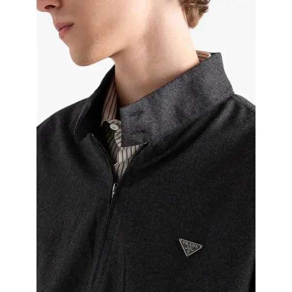 Prada Grey Jackets Shirt Jackets