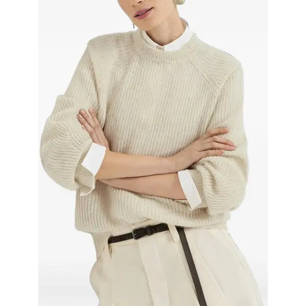 Brunello Cucinelli Neutrals Knitwear Jumpers