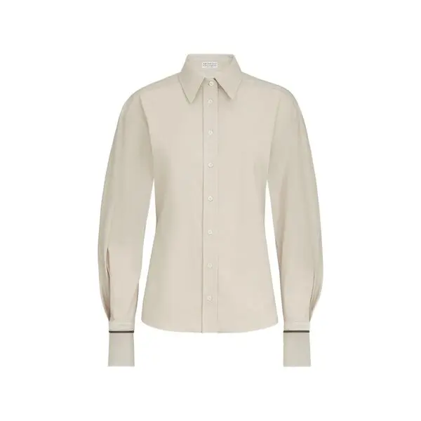 Brunello Cucinelli Neutrals Tops Shirts - Cream