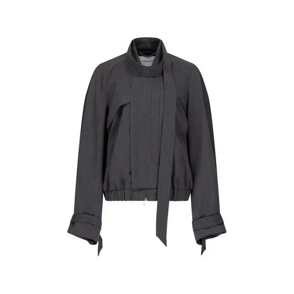 Victoria Beckham Grey Jackets Bomber Jackets