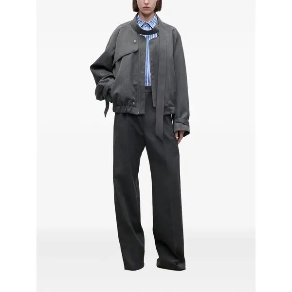 Victoria Beckham Grey Jackets Bomber Jackets